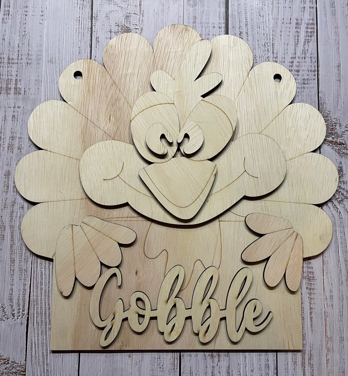 DIY Build your own Thanksgiving Thanksgiving Gobble Turkey Unfinished ...