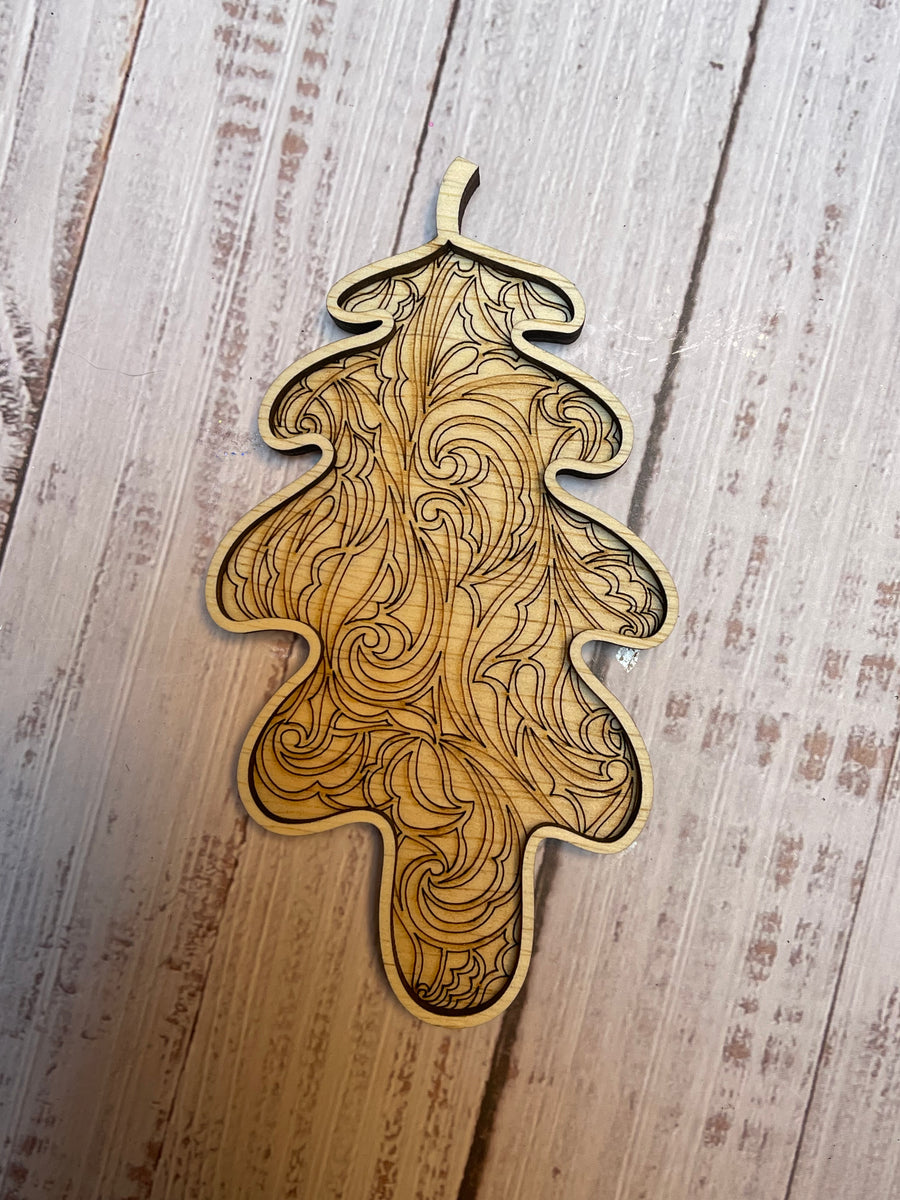 Fall Trinket Tray with bonus ornament. 3 layer. DIY wood cutout ...