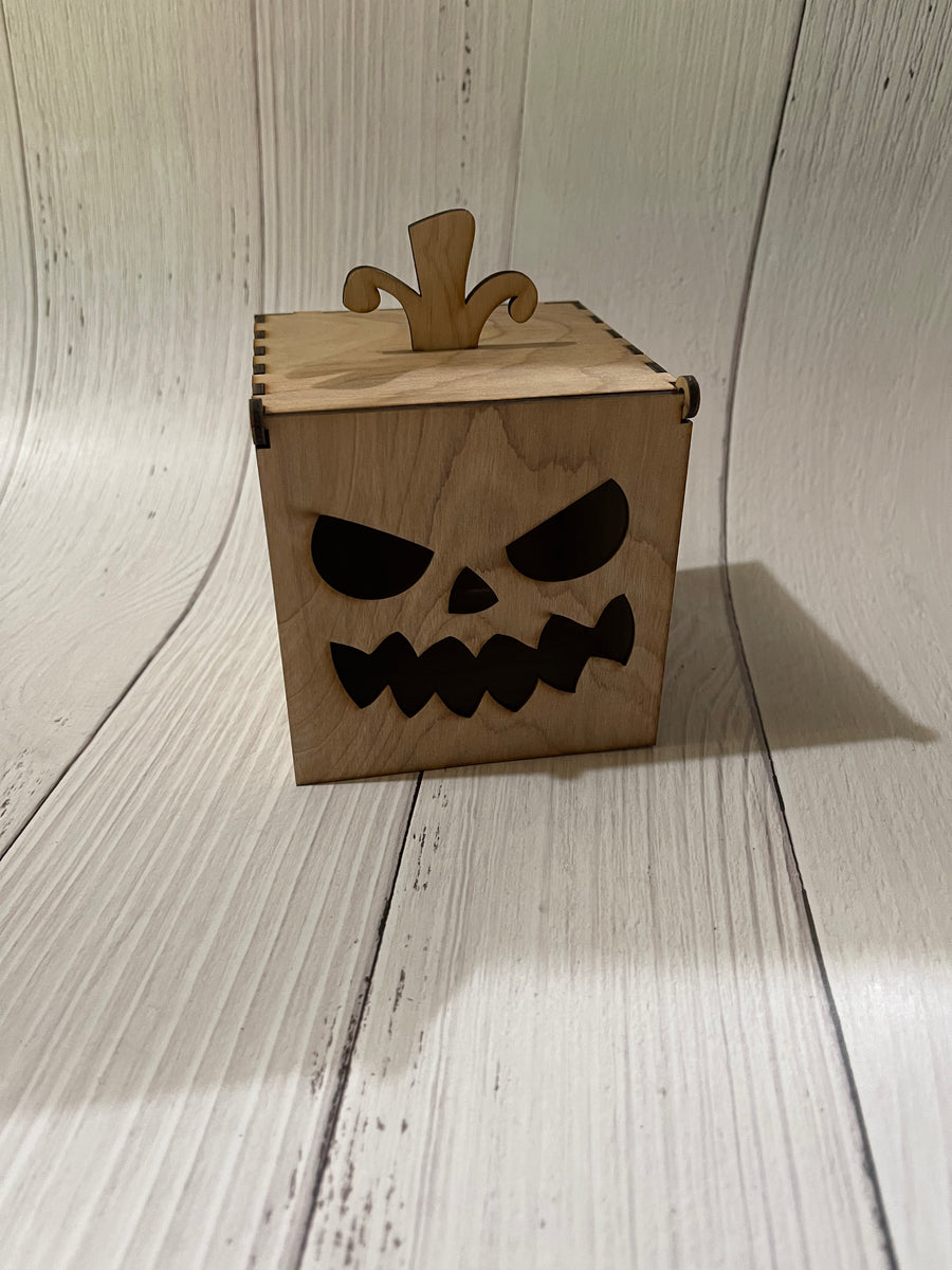 Pumpkin Light Box - Laser Cut Unfinished Wood Project – Wicked Gold